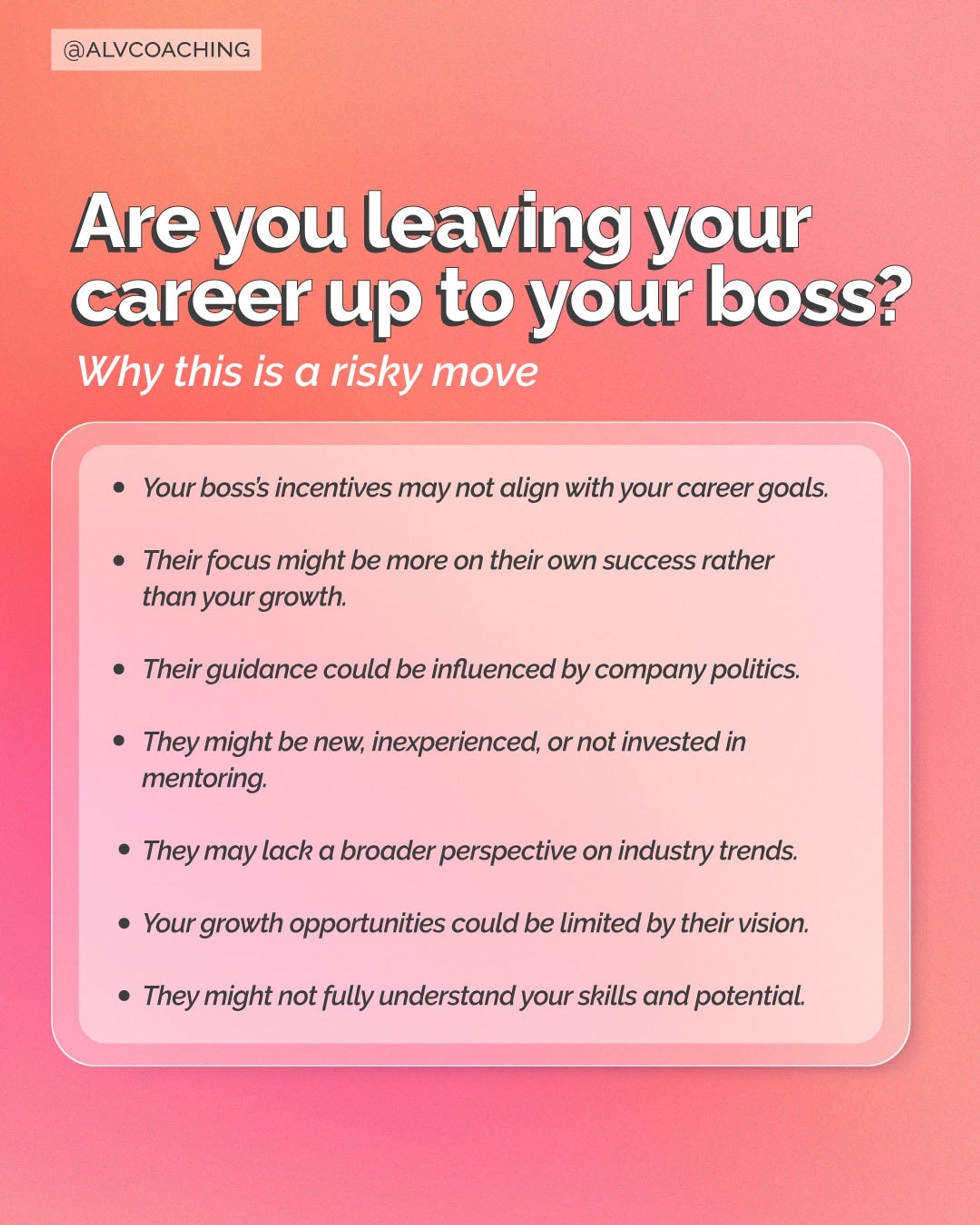 5 Steps To Take Ownership Of Your Career | Ama La Vida